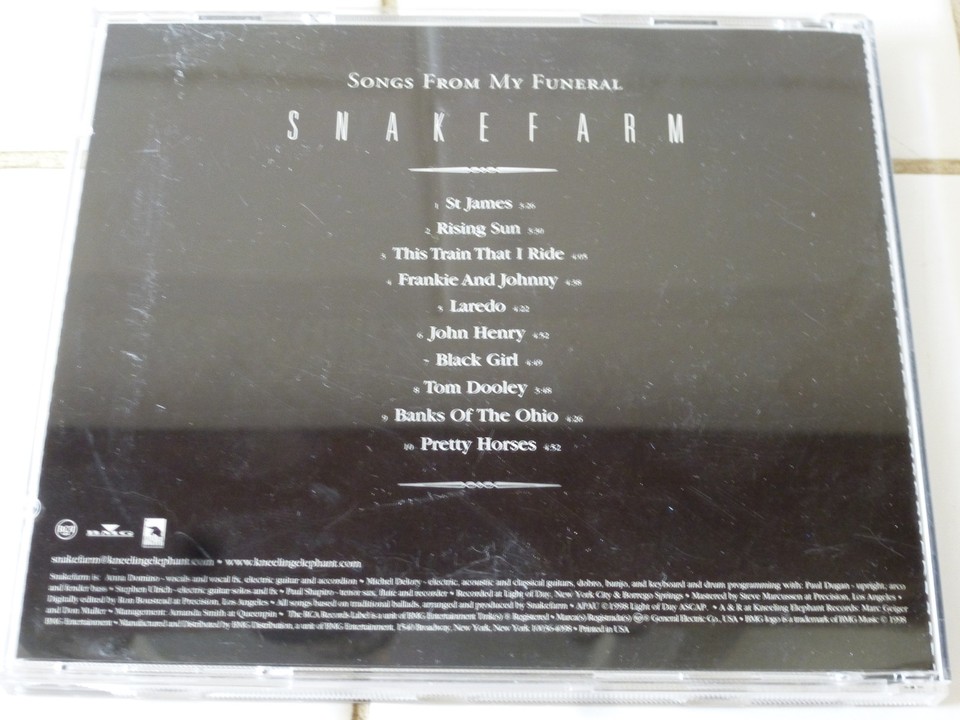 SNAKEFARM "Songs From My Funeral" 1999 RCA ~ ANNA DOMINO ~ "Head ...