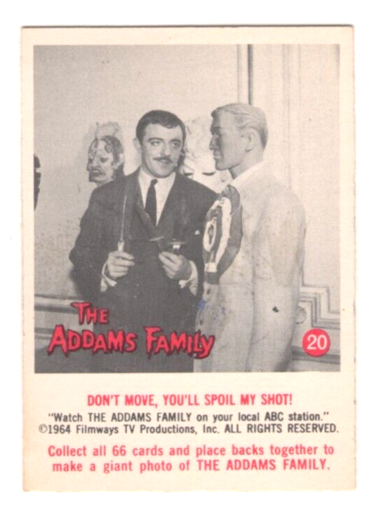 1964 VINTAGE ORIGINAL SCANLENS/DONRUSS THE ADDAMS FAMILY TRADING CARD ...