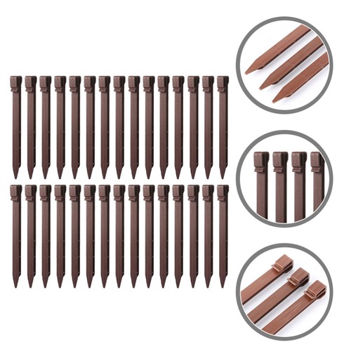 30Pcs Plastic Ground Stakes Garden Edging Stakes for Edging Terrace ...