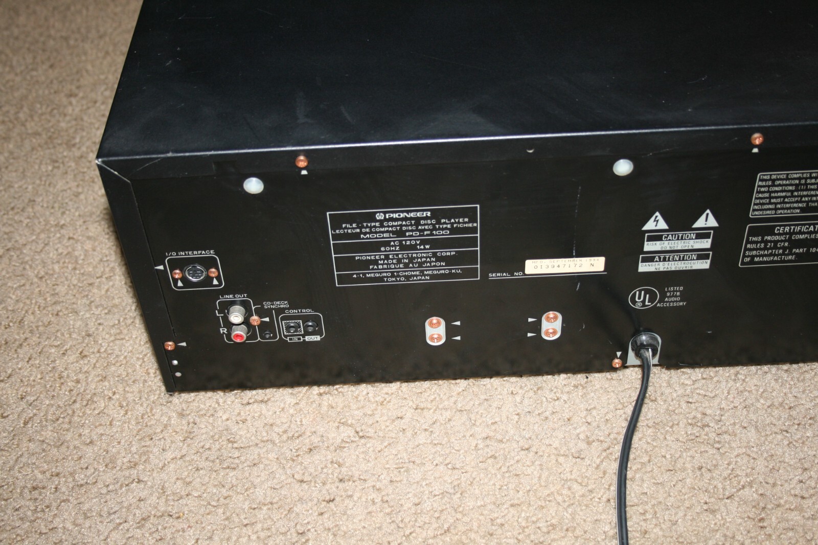 Pioneer PD-F100 100 CD Changer Disc Player for sale online | eBay