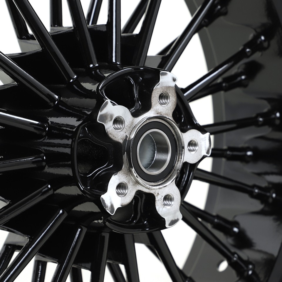 21X3.5 17X6.0 Fat Spoke Wheels Rims for Harley Softail Fatboy FLSTF ...