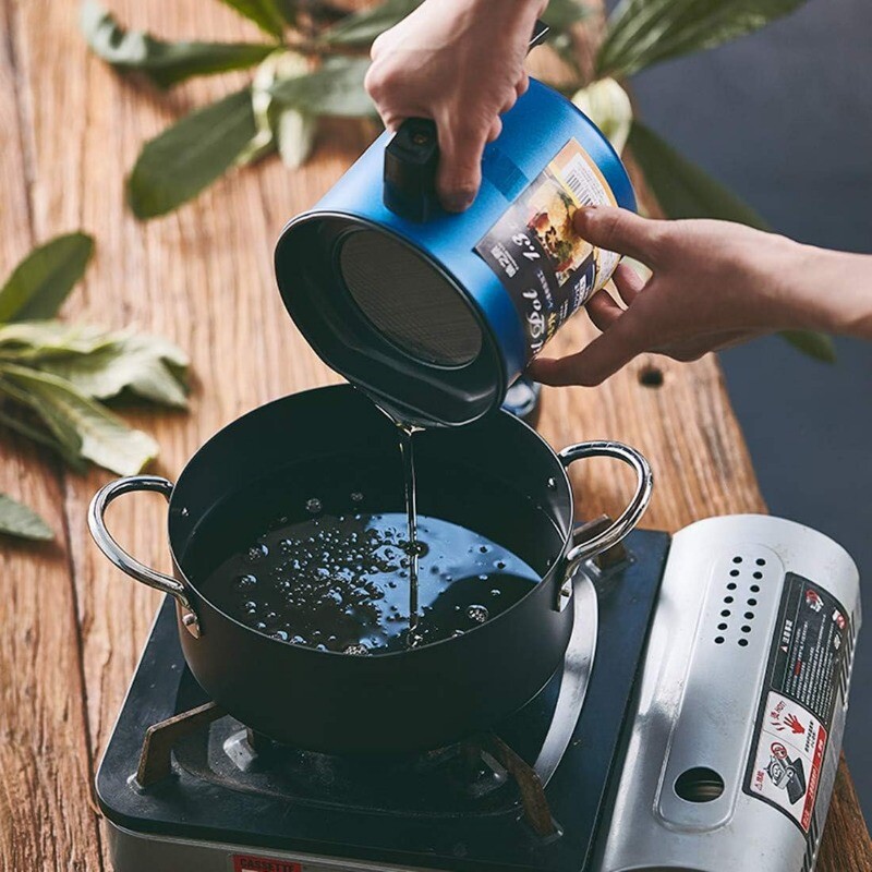 44 oz Cooking Oil Storage Grease Keeper with Filter for Deep Fryer | eBay