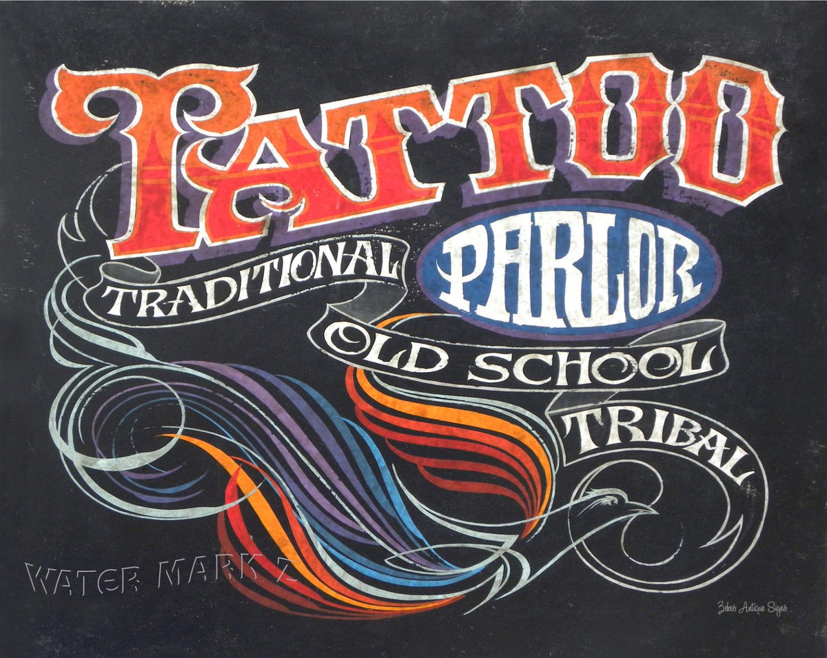 Vintage Tattoo Shop Signs