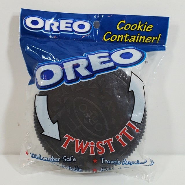 Nabisco1998 Oreo Cookie Container Holder Flip Top Holds 6 Oreos 4in Dia ...
