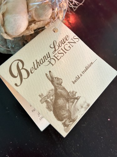 Bethany Lowe Easter Batting Bunny Babies in a Basket Tinsel Mica ...