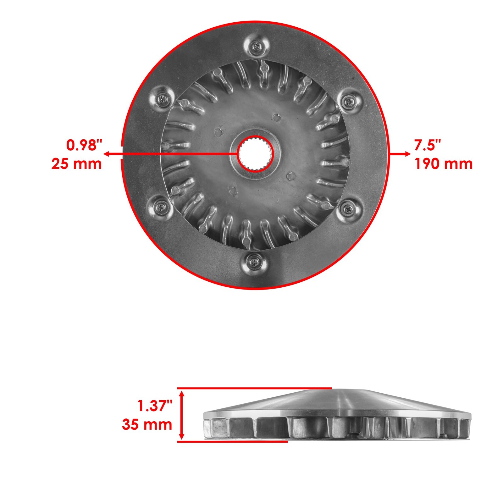 Drive Sheave Plates w/Spacer Damper & Weight for Arctic Cat Wildcat ...
