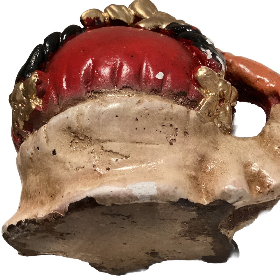 Mariachi Figure Rotund Dancing Lady Ceramic Mexican Folk Art FLAWS. Red ...