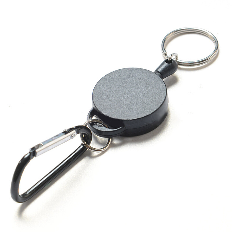 2023 Resilience Steel Wire Rope Elastic Keychain Retractable Alarm Key ...