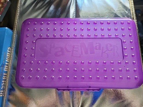 SPACEMAKER Pencil Box Crayon Box School Supply Case Purple ...