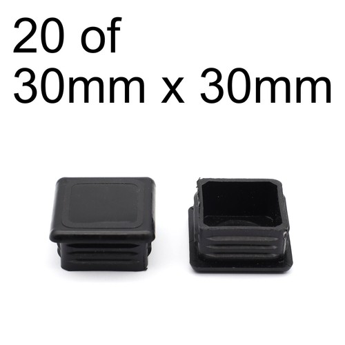 Black Plastic 30mm x 30mm End Caps | eBay