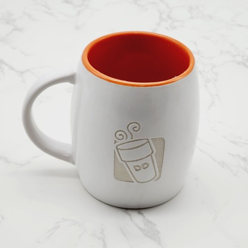 Dunkin Donuts Mug Cup Coffee Tea White with Orange inside Ceramic ...