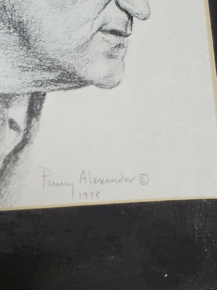 1978 PENNY ALEXANDER SIGNED & Dated GRAPHITE SKETCH - John Wayne HTF ...