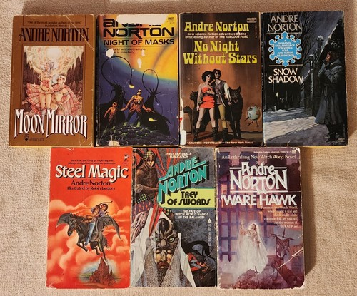 Andre Norton 7 Vintage Paperback Science Fiction Novels Lot WAREHAWK ...