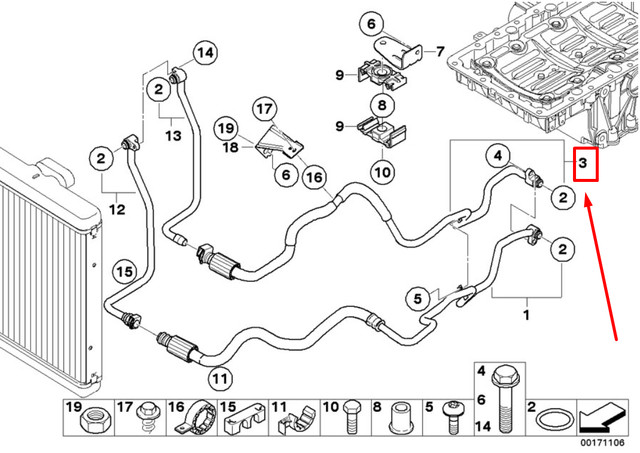 Genuine BMW OEM 17227576397 Oil Cooling Pipe Outlet for sale online | eBay