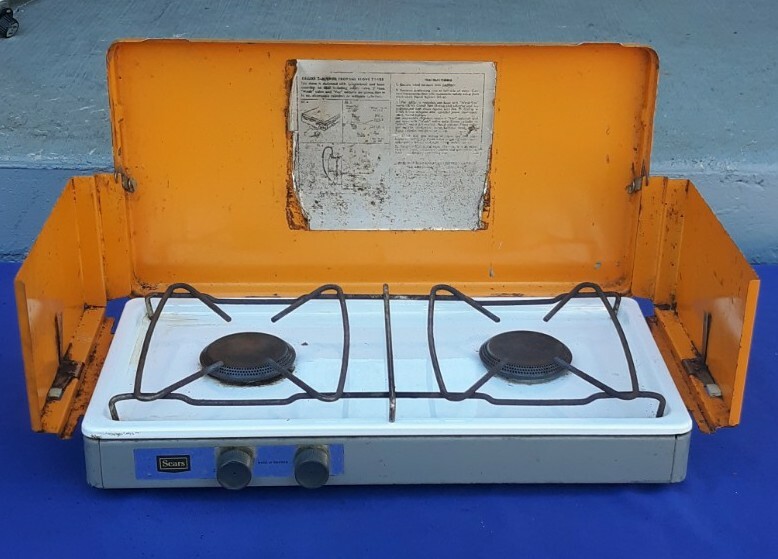 Sears Roebuck Deluxe 2-Burner Propane Stove 72433 Made Sweden Missing ...