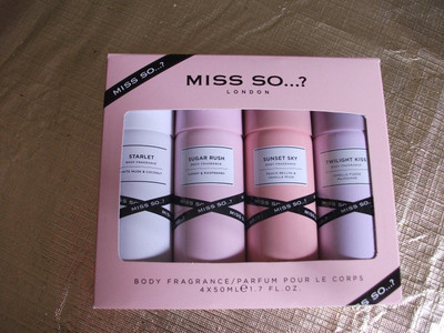 Miss So…? London Body Spray Fragrance Set - 4 x 50ml (1.7 fl oz ...