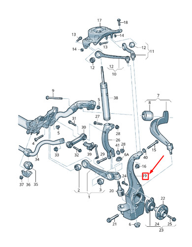 NEW AUDI A4 AVANT B8 FRONT LEFT WHEEL BEARING HOUSING 8K0407253T ...