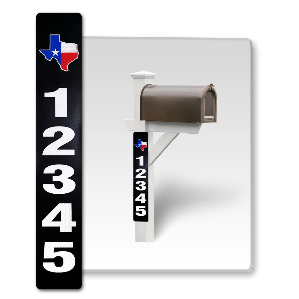 Super Reflective Vertical Address Stickers for House, Mailbox, etc | eBay