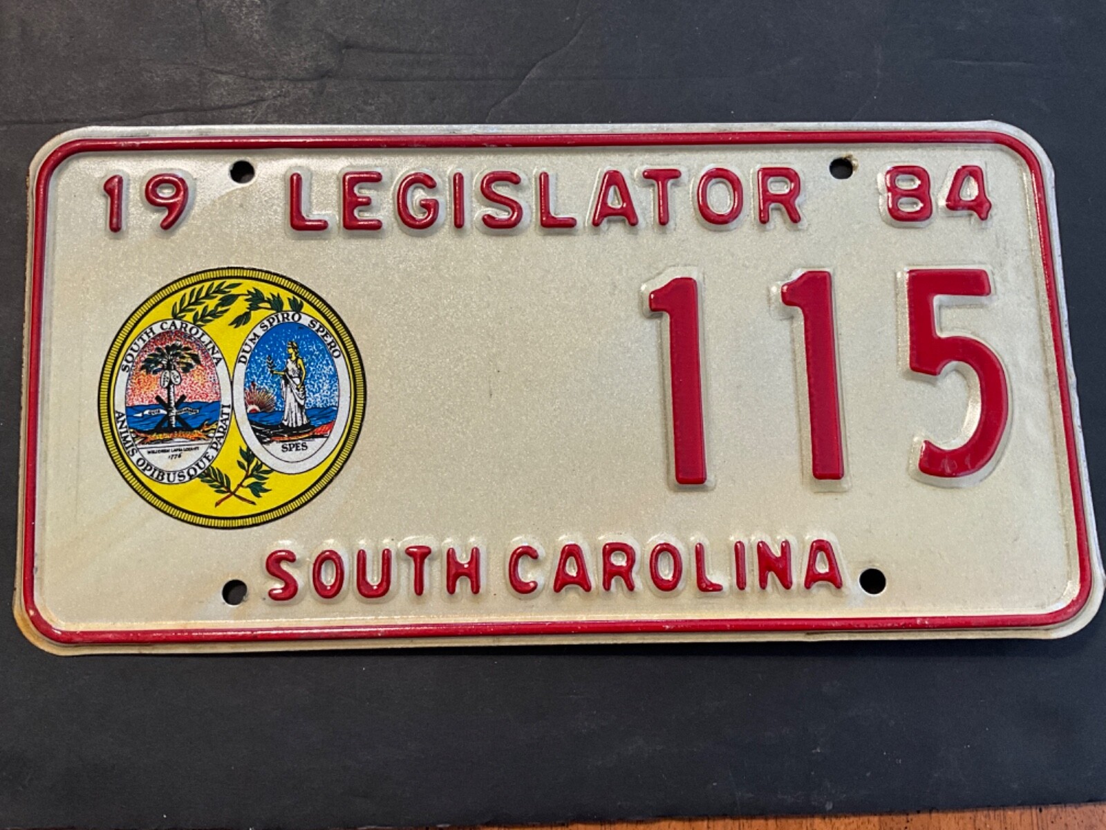 1984 South Carolina Legislator License Plate Tag 115 state seal | eBay