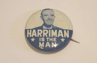 Vintage Campaign Political ~ AVERELL HARRIMAN ~ New York Govenor Button ...