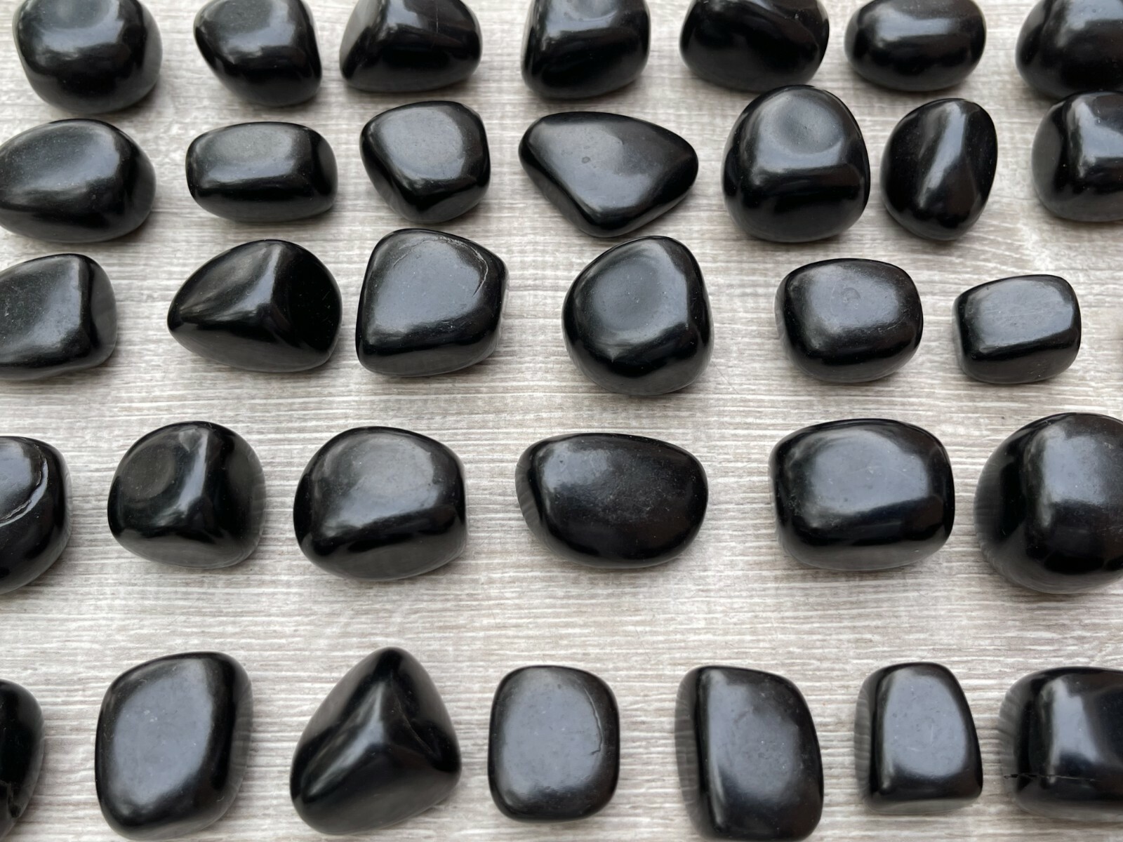 Grade A++ Jet Tumbled Stones, 0.75-1.5 Inch Tumbled Jet Stones ...
