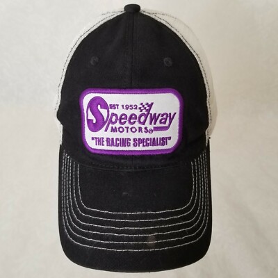Black & White Speedway Motors "The Racing Specialist" Snapback Hat ...