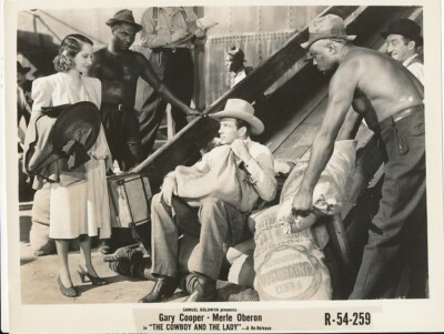 GARY COOPER MERLE OBERON Original Vintage THE COWBOY AND THE LADY ...