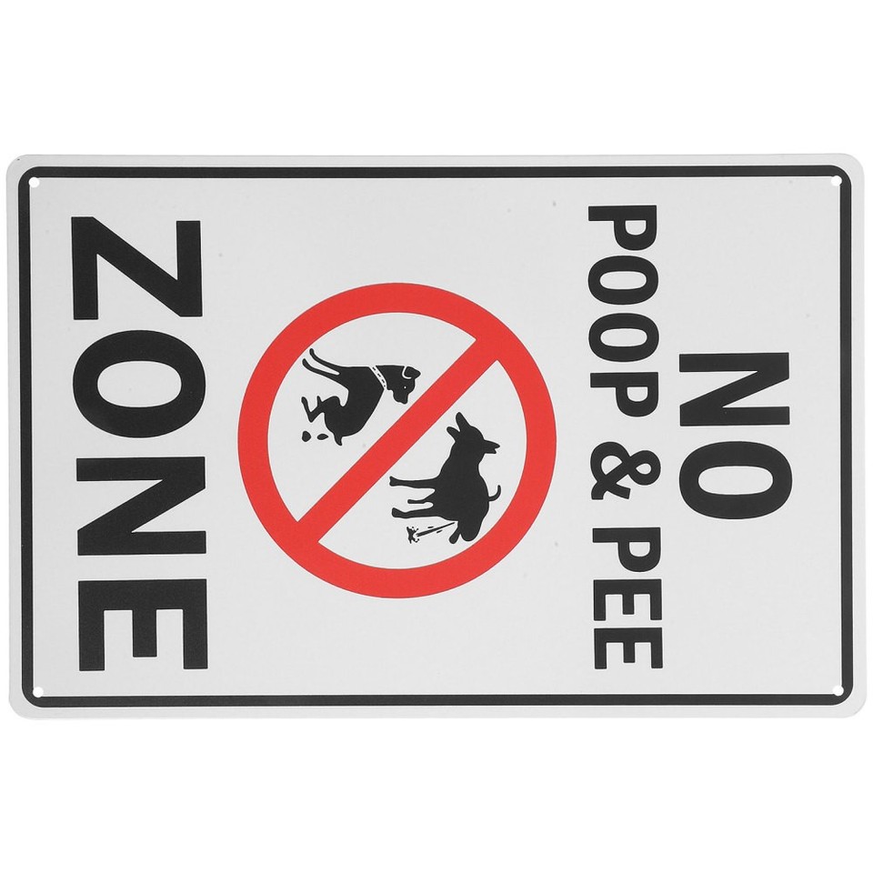 No Pee or Poop Sign Outdoor Dog No Peeing Sign Dog Walking Warning Sign ...