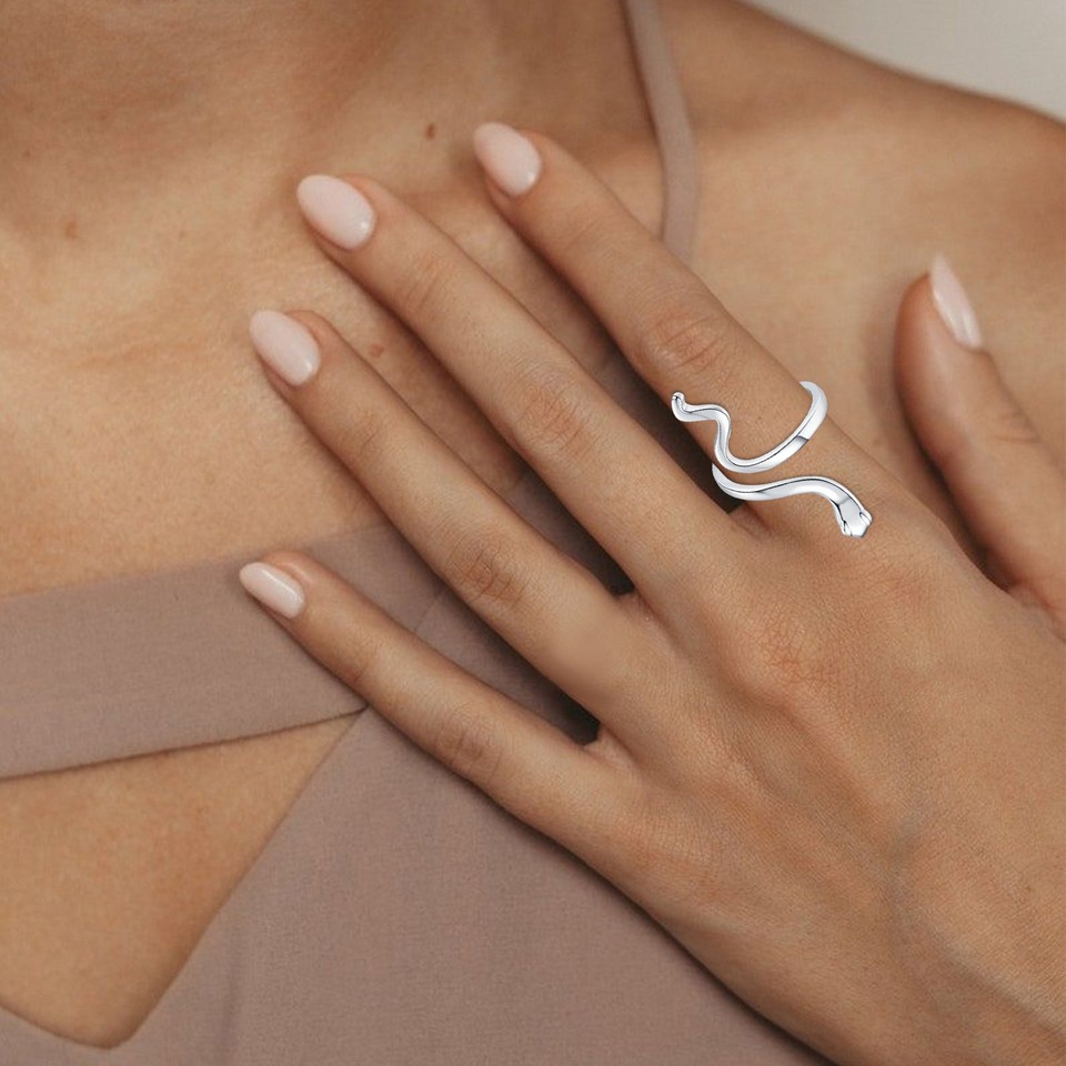 Snake Ring Snake Coiled Ring Snake Ring for Women Men Allergy-free Band ...