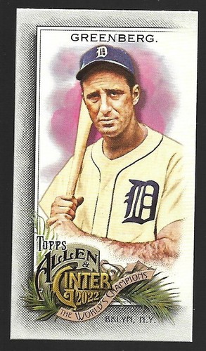 HANK GREENBERG 2022 Topps Allen & Ginter Mini PARALLEL Card #80 DETROIT ...