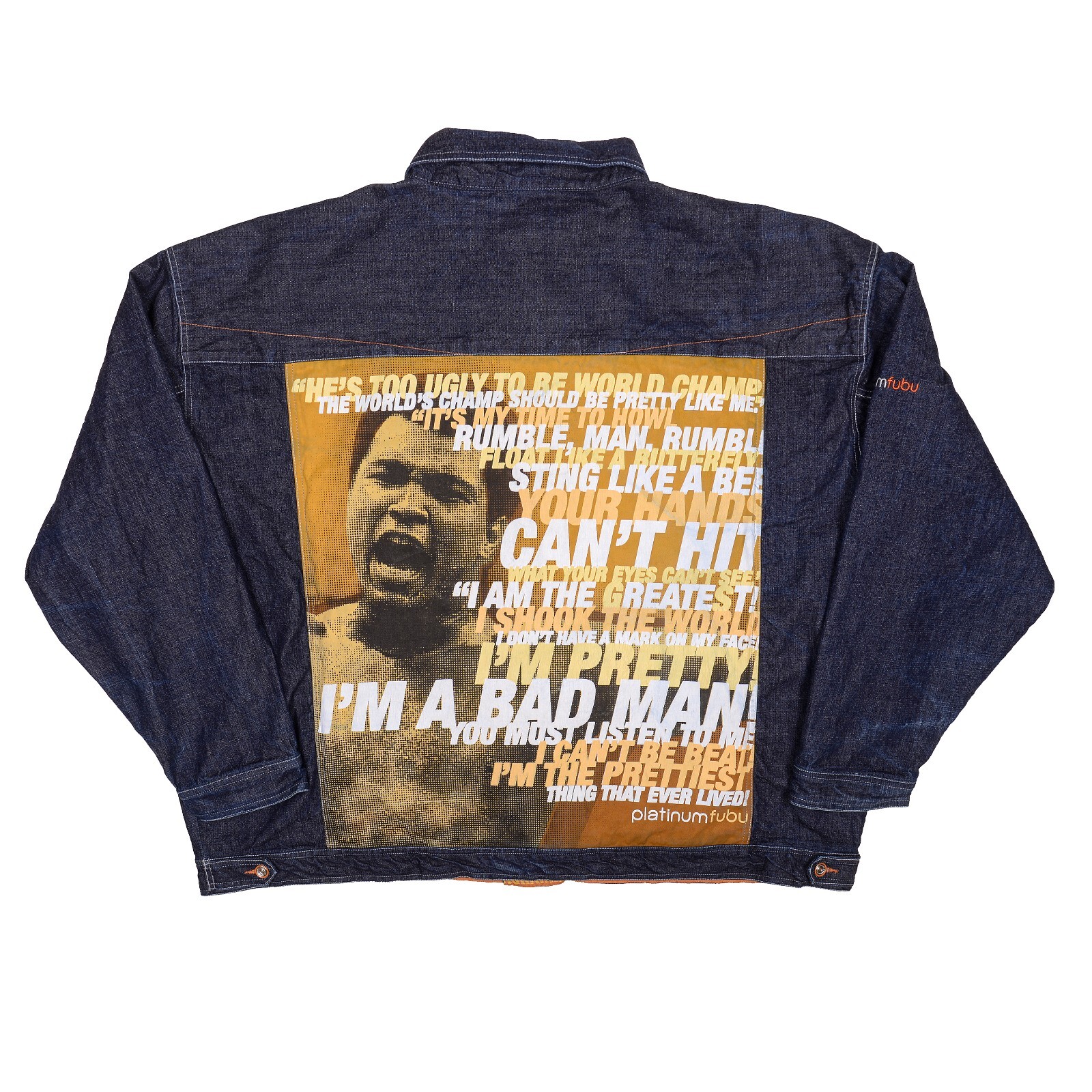 Muhammad Ali Fubu Platinum Denim Jean Jacket Men's Si… - Gem