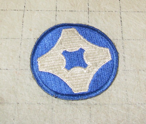 WWII US ARMY Blue/White 4th SERVICE COMMAND ARM PATCH - Uniform Worn | eBay