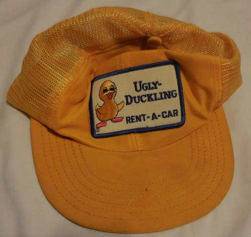 1 Ugly Duckling Rent a car Hat Trucker Cap Yellow snapback VTG rental ...
