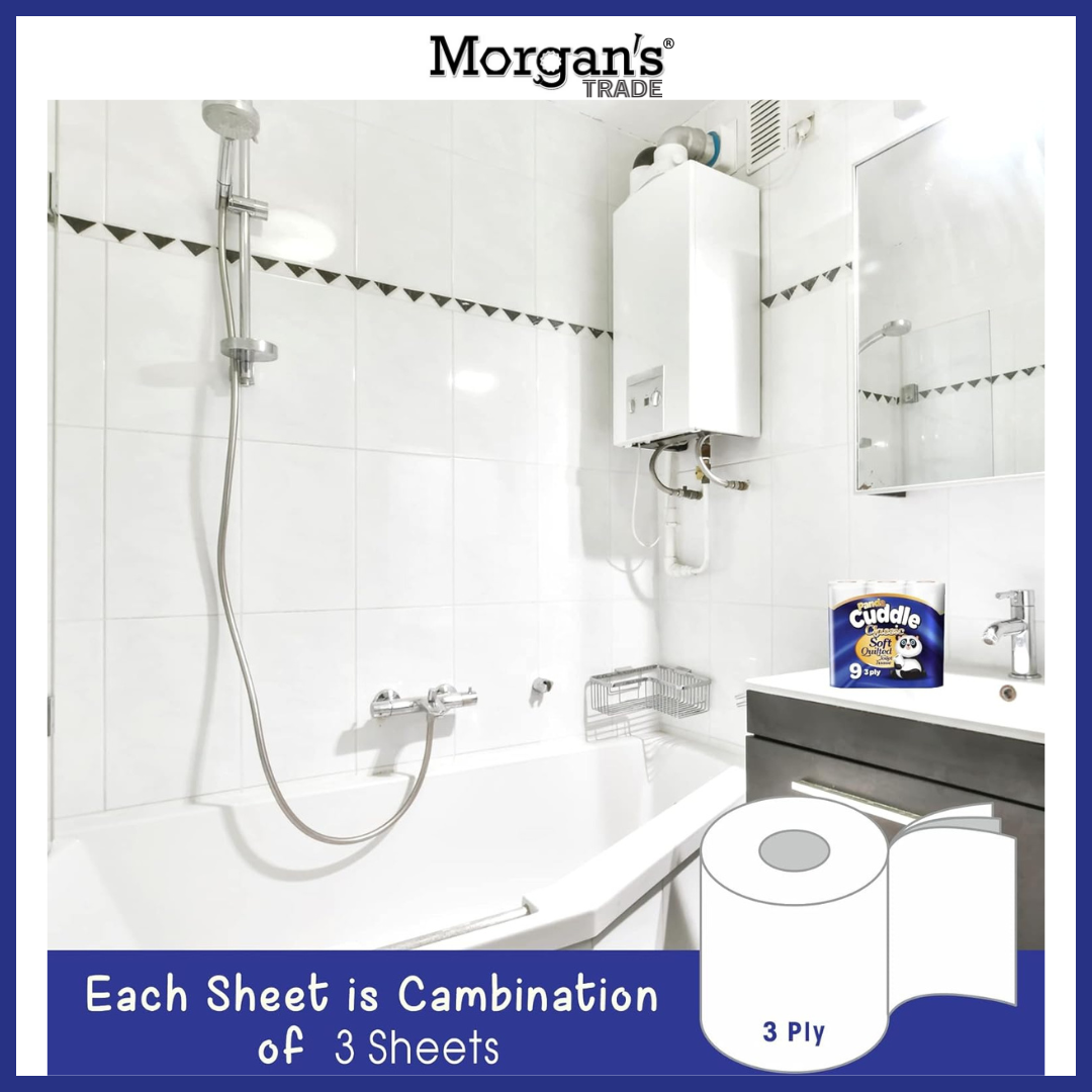 Panda Cuddle Soft Quilted 3 Ply Classic Unscented Toilet Tissue Paper ...