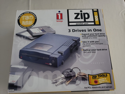 Iomega Zip 100 Parallel Port External Drive for PC 10012 TESTED ...