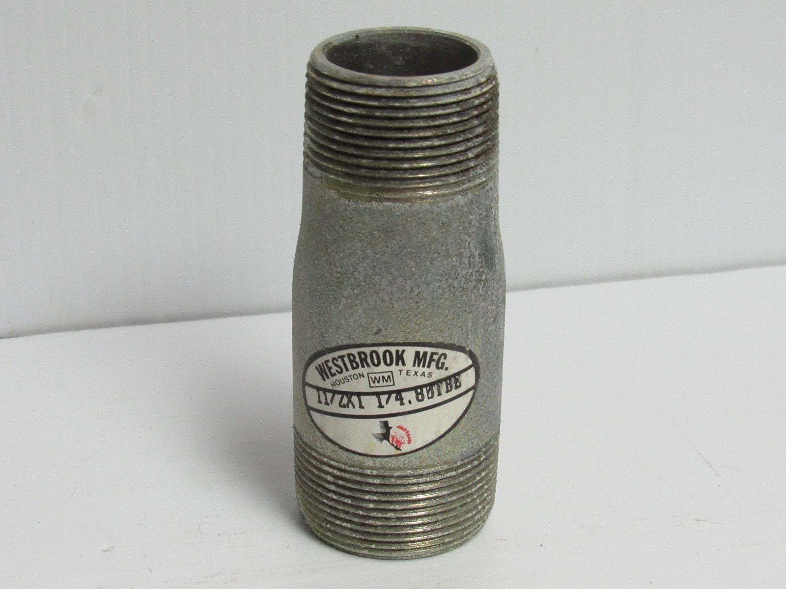 NEW WESTBROOK MFG MALE SWAGE NIPPLE 1-1/2 X 1-1/4 .80TBE 11/2X11/4 ...