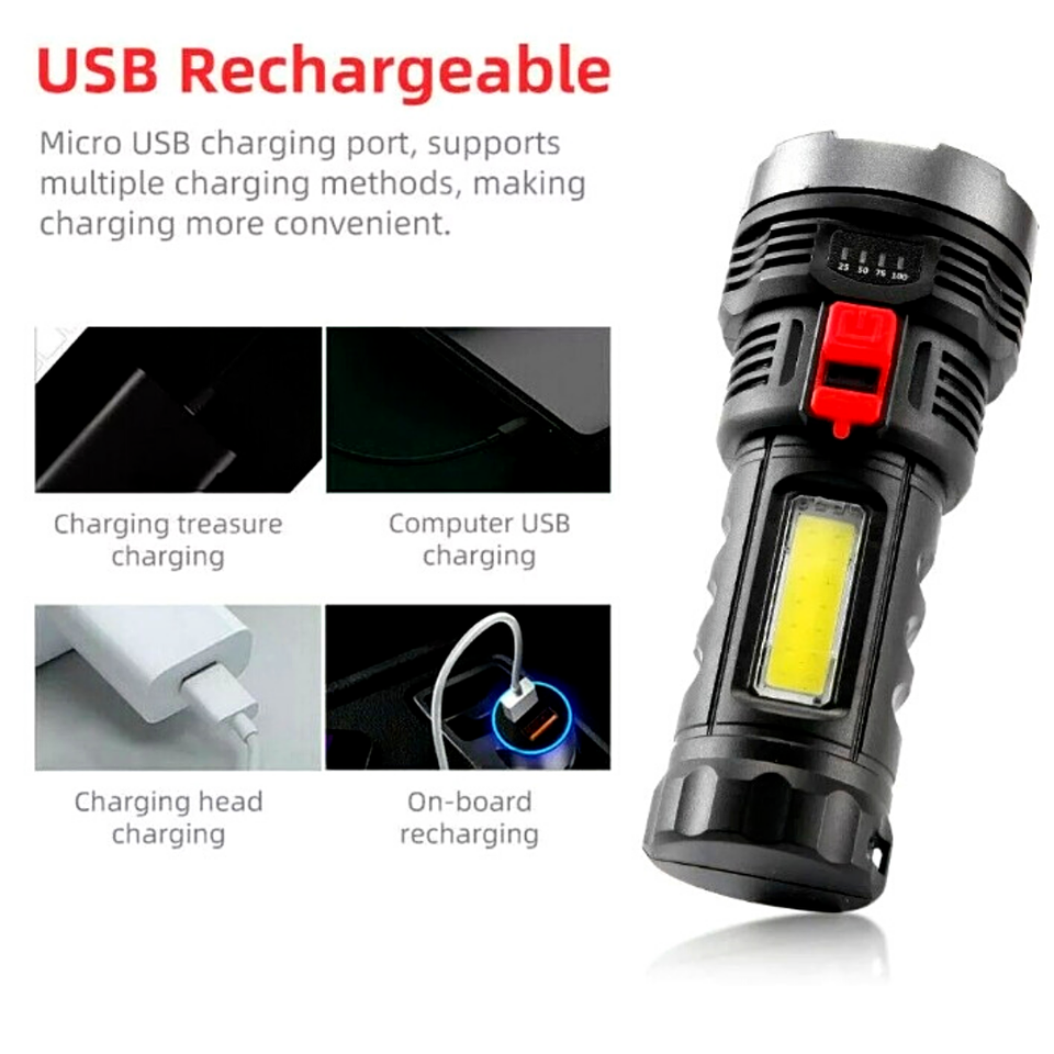 Super Bright 999000000 LM LED Torch Tactical Flashlight Lantern ...