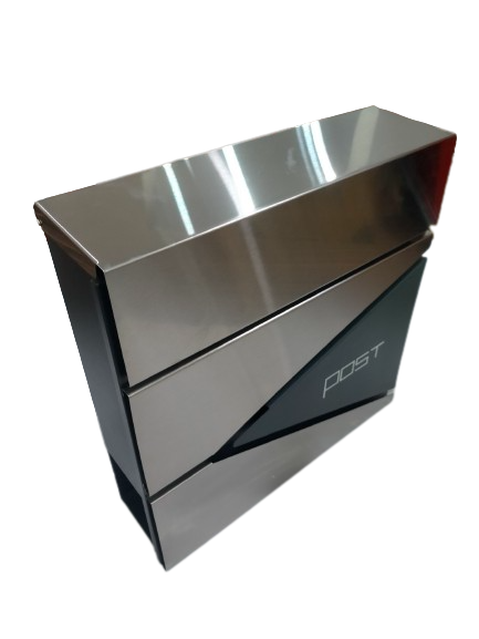 Letterbox Lockable Stainless Dark Grey Galvanized Post Mailbox Monument ...