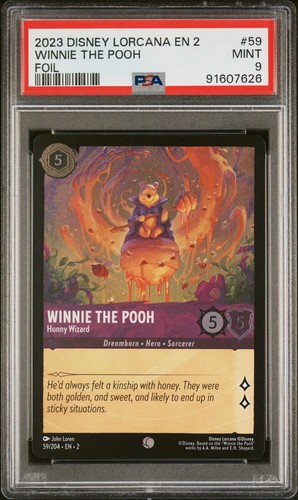 Winnie The Pooh Cold Foil PSA 9 MINT Rise of the Floodborn #59 Disney ...