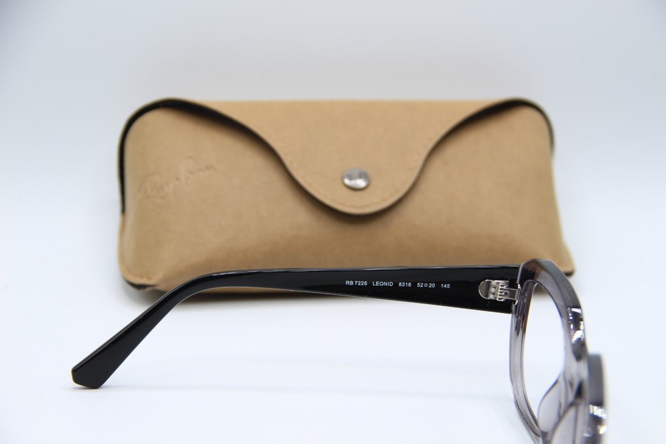 NEW RAY-BAN RB 7225 8316 LEONID CLEAR GREY AUTHENTIC FRAMES EYEGLASSES ...