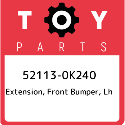 52113-0K240 Toyota Extension, front bumper, lh 521130K240, New Genuine ...