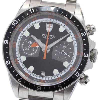 TUDOR Heritage Chrono 70330 Date Black / Grey Dial Automatic Men's ...