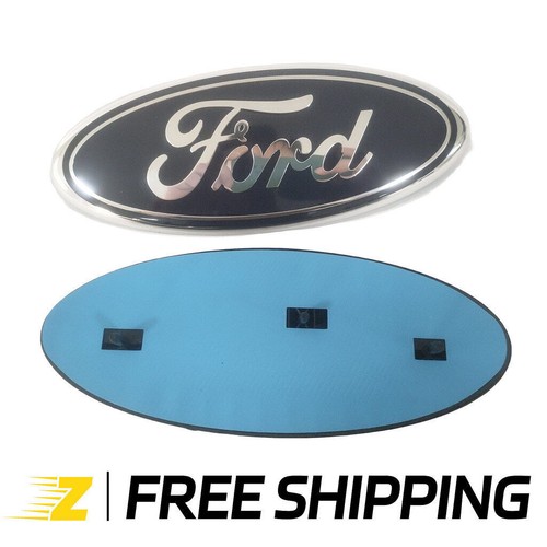 Oval Emblem for Ford F250/150/350/Edge/Explorer 2005-2014 BLUE&CHROME ...