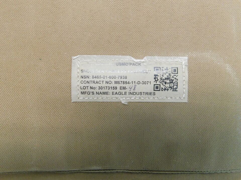 Usmc Pack Filbe Shoulder Strap Assembly Coyote Nsn 8465-01-600-7938 | eBay