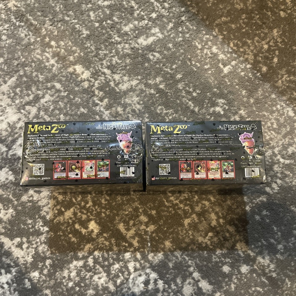 MetaZoo Nightfall Booster Box 1st Edition - Lot of 2 Boxes - Factory ...