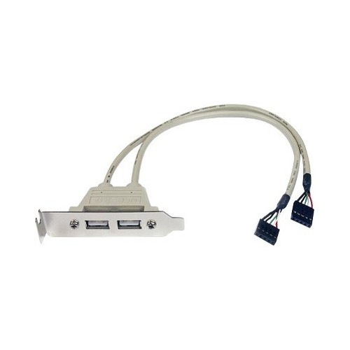 Startech USBPLATELP USBPLATELP - 2 PORT USB A FEMALE LOW PROFILE SLOT ...