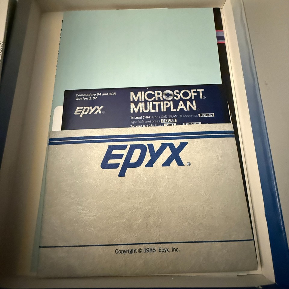 VINTAGE COMMODORE 64 & COMMODOR 128 MICROSOFT MULTIPLAN 345 (EPYX 6107D) 1985 | eBay