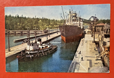 SEATTLE ~ GOVERNMENT SHIP LOCKS Vintage Unposted Postcard | eBay