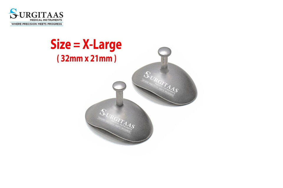 Corneal Eye Shield Stainless Steel | XL 32mm X 21mm | Laser Eye ...