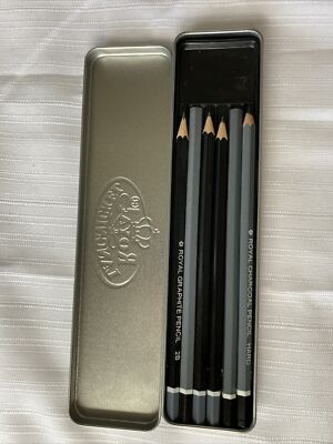 Royal Langnickel Charcoal Sketching and Pencil Sets w Mini Tin Unused ...